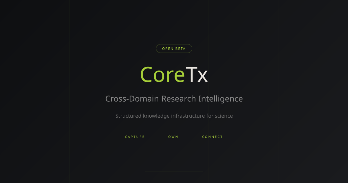 CoreTx — Cross-Domain Research Intelligence